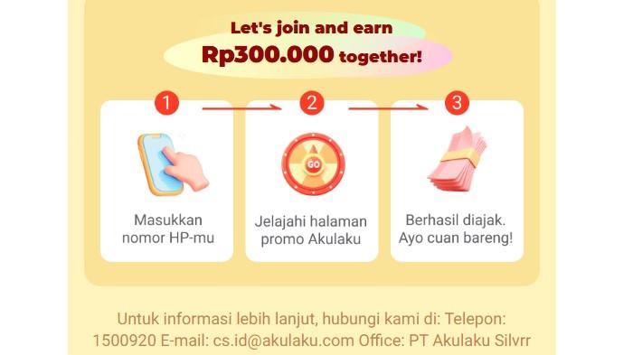 Viral Akulaku Bagi Hadiah Rp 300 Ribu, Begini Cara Dapatkannya ...
