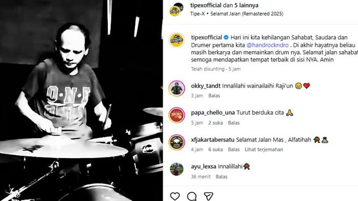 Kabar Duka Hendro Sunyoto Eks Drummer Band Tipe-X Meninggal Dunia ...
