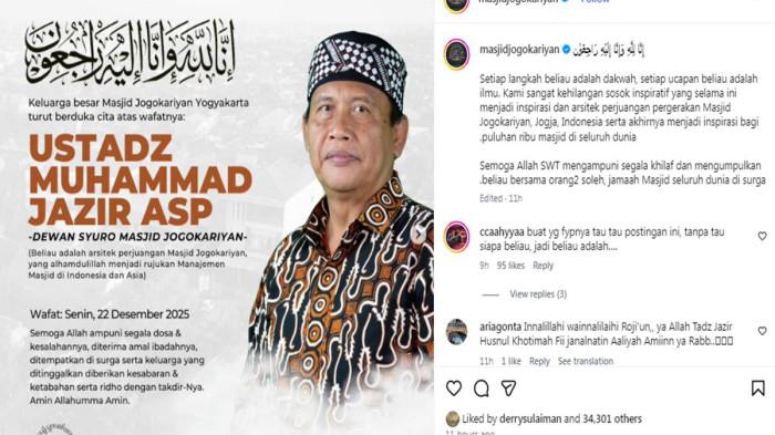 Mengenang Sosok Ustaz Muhammad Jazir ASP Tokoh Masjid Jogokariyan ...