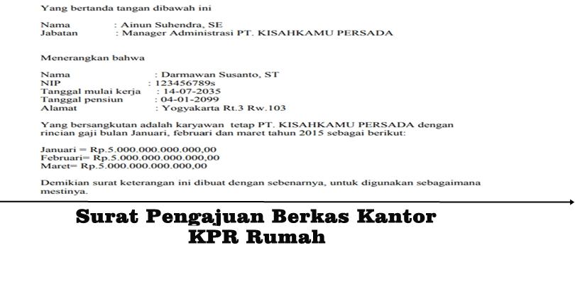 3 Contoh Surat Keterangan Kerja untuk Pengajuan Berkas Mengurus KPR ...