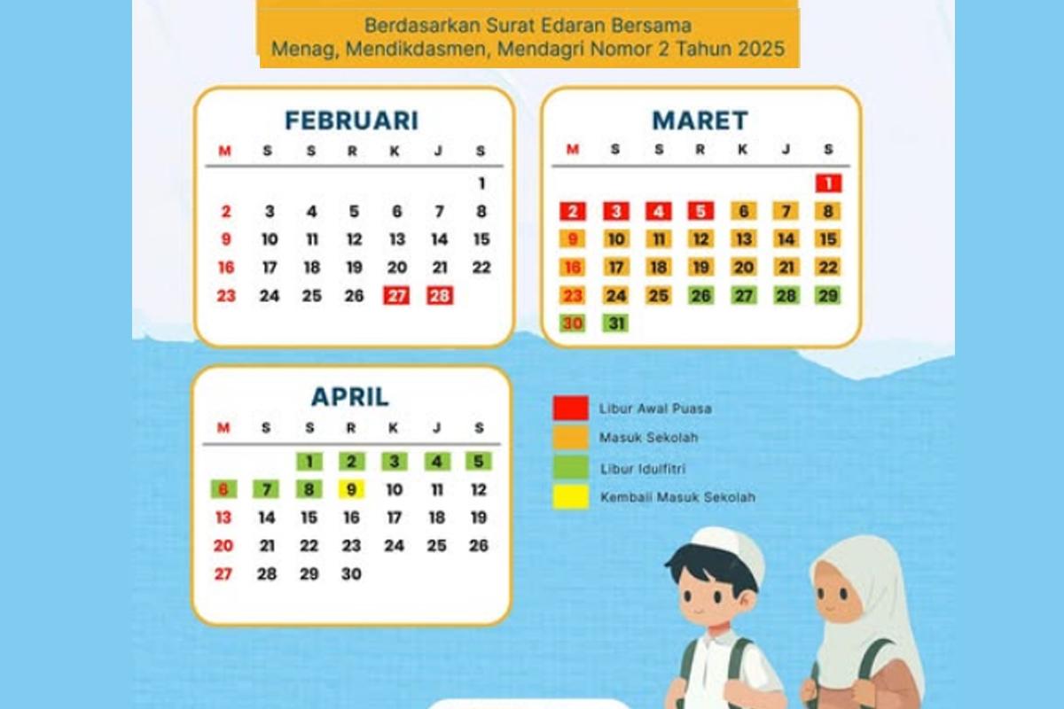 Jadwal Libur Sekolah Ramadan 2025 Lengkap Libur Nasional dan Cuti ...
