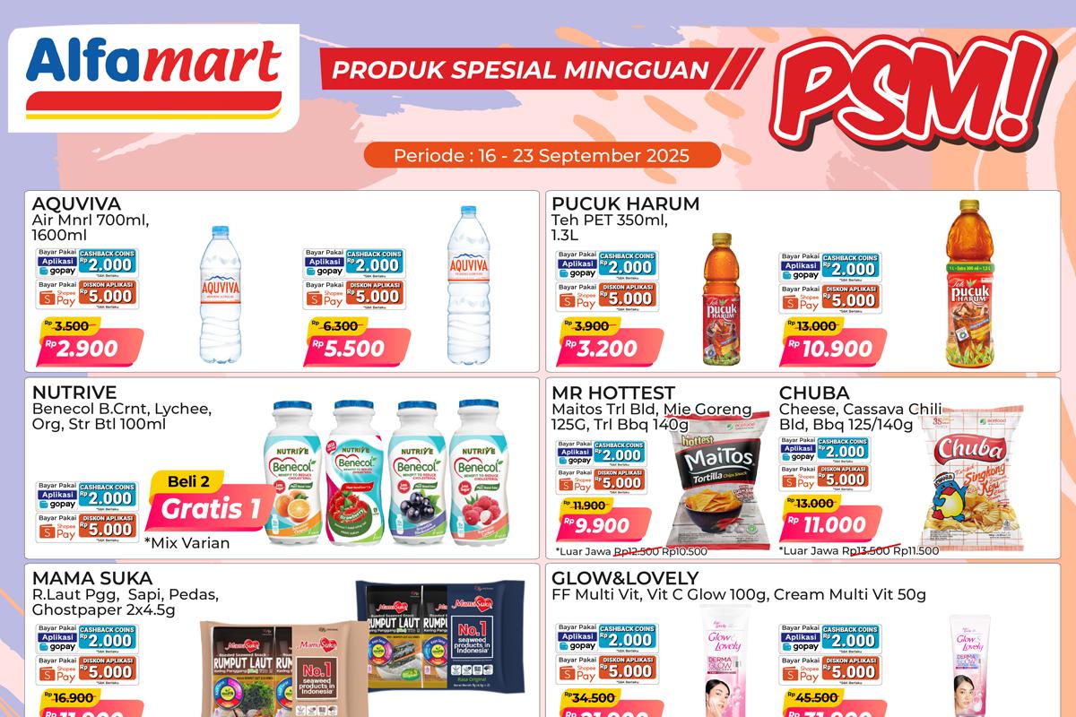 Update Promo PSM Alfamart 19 - 23 September 2025, Produk Spesial ...