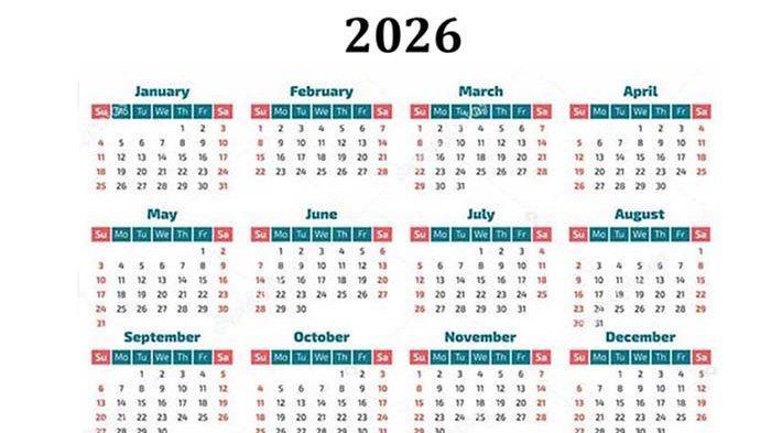 Kalender 2026 Beserta Tanggal Merah Libur Nasional dan Cuti Bersama ...
