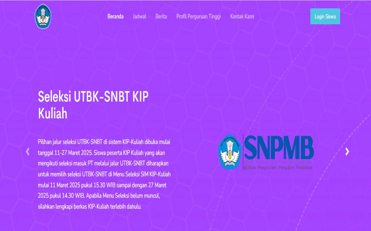 Syarat dan Cara Daftar UTBK-SNBT 2025 Jalur KIP Kuliah, Batas Akhir 27 Maret - Tribunsumsel.com