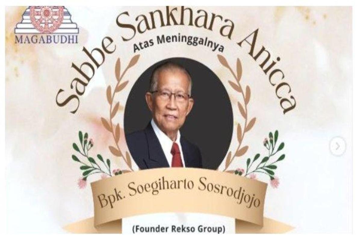 Profil Pendiri Teh Botol Sosro Soegiharto Sosrodjojo, Meninggal Dunia ...