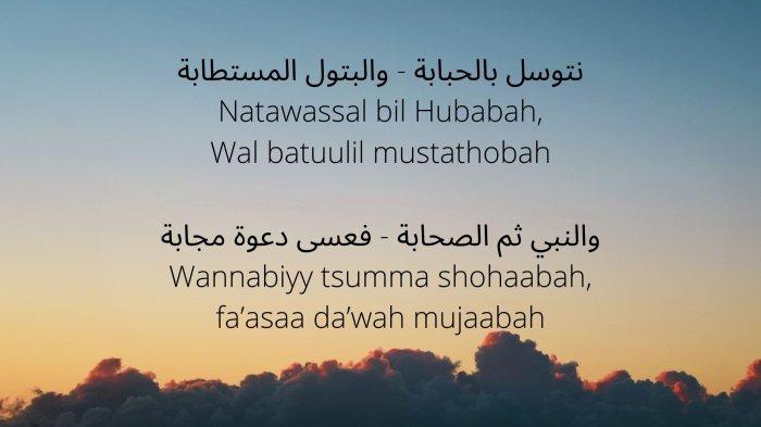 Lirik Natawassal Bil Hubabah Teks Arab, Latin dan Artinya - Surya.co.id