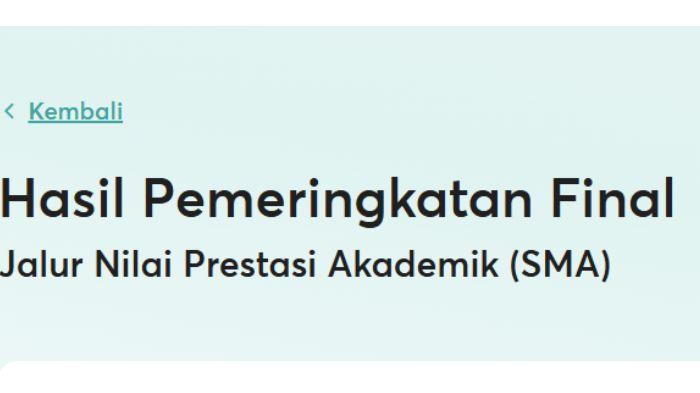 Link Hasil SPMB Jatim 2025 Jalur Nilai Prestasi Akademik SMA ...