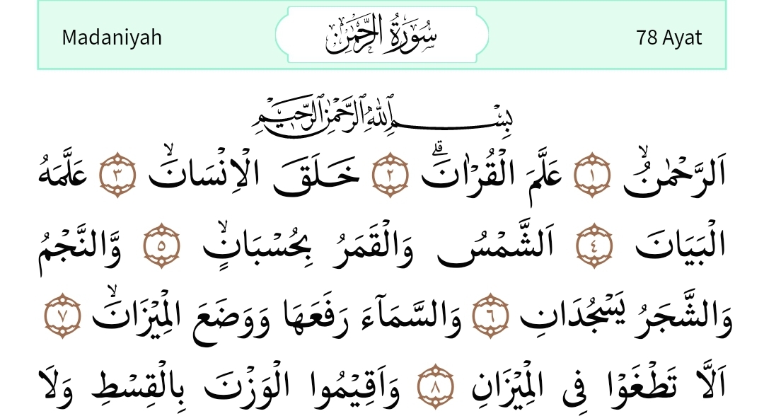Bacaan Surat Ar Rahman Arab, Latin, Arti Disertai Keutamaan - Surya.co.id