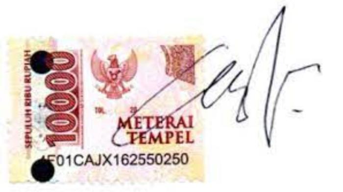 Apakah Tanda Tangan Harus Kena Meterai Tempel, Begini Cara Tanda Tangan ...