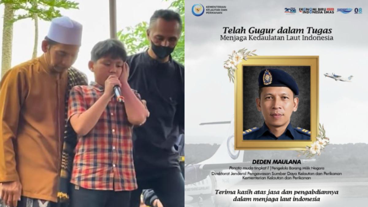 Tumpah Air Mata Zio, Anak Deden Maulana Pegawai KKP Menangis Azani ...