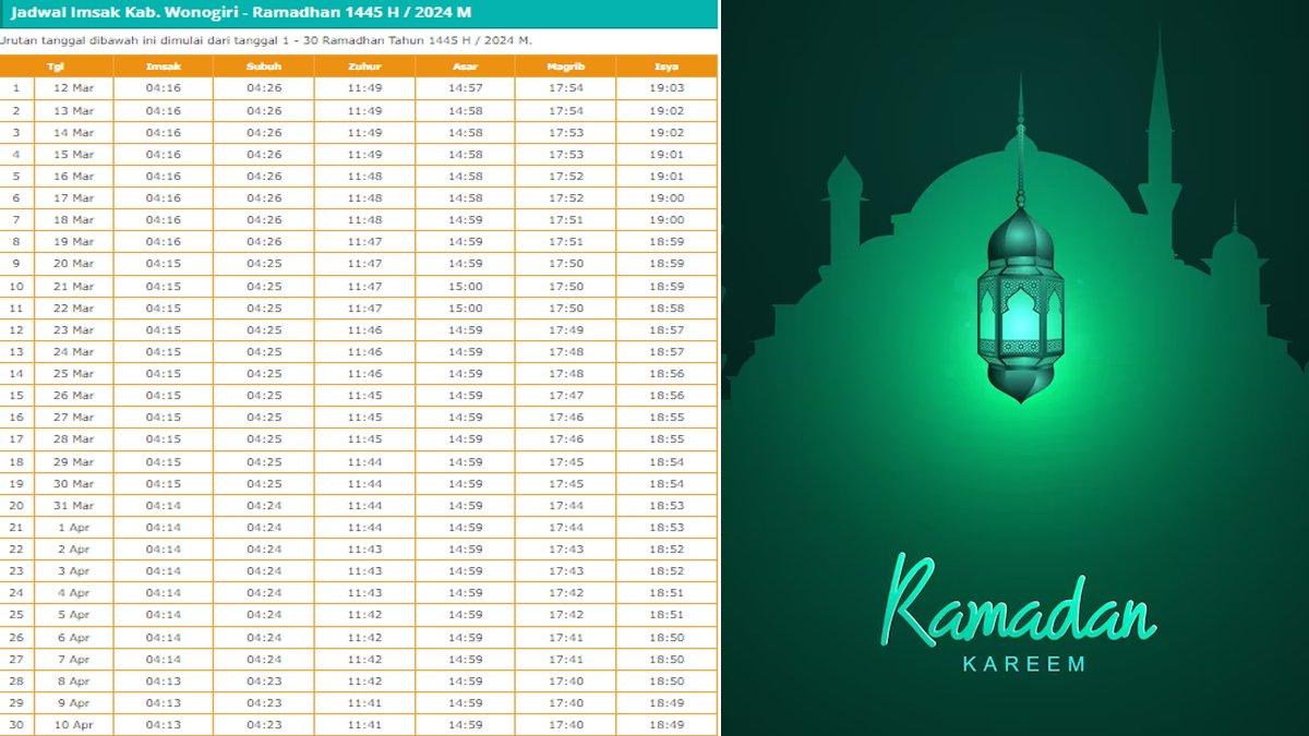 Jadwal Buka Puasa & Imsak Wonogiri Ramadhan 2024/1445 H, Link Download ...