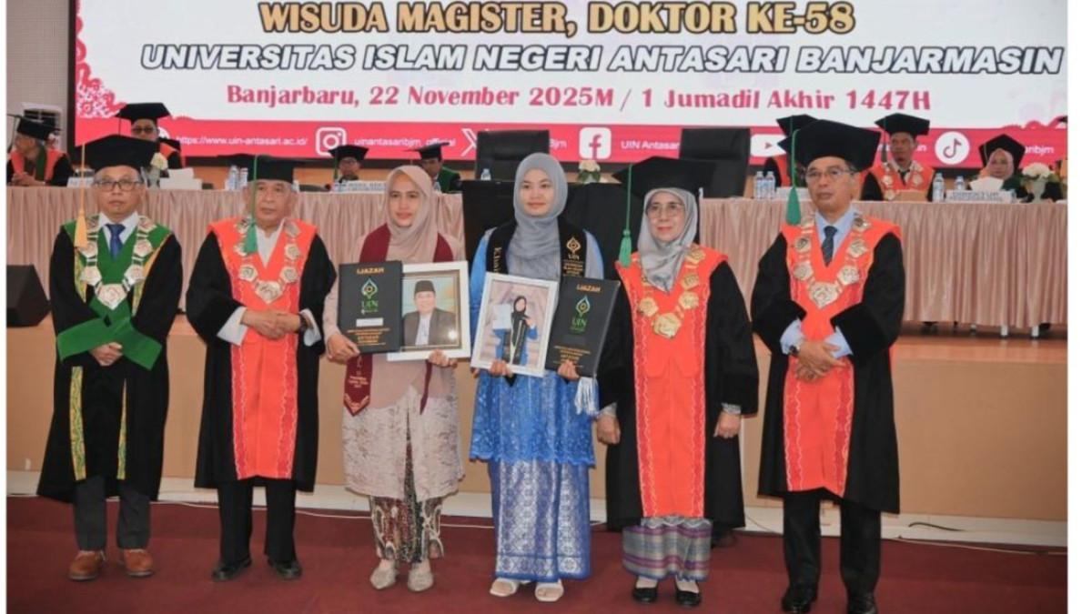 Kisah Taufik Rahman Mahasiswa S3 UIN Antasari Wafat Sebelum Wisuda, Ijazah Diterima Istri ...