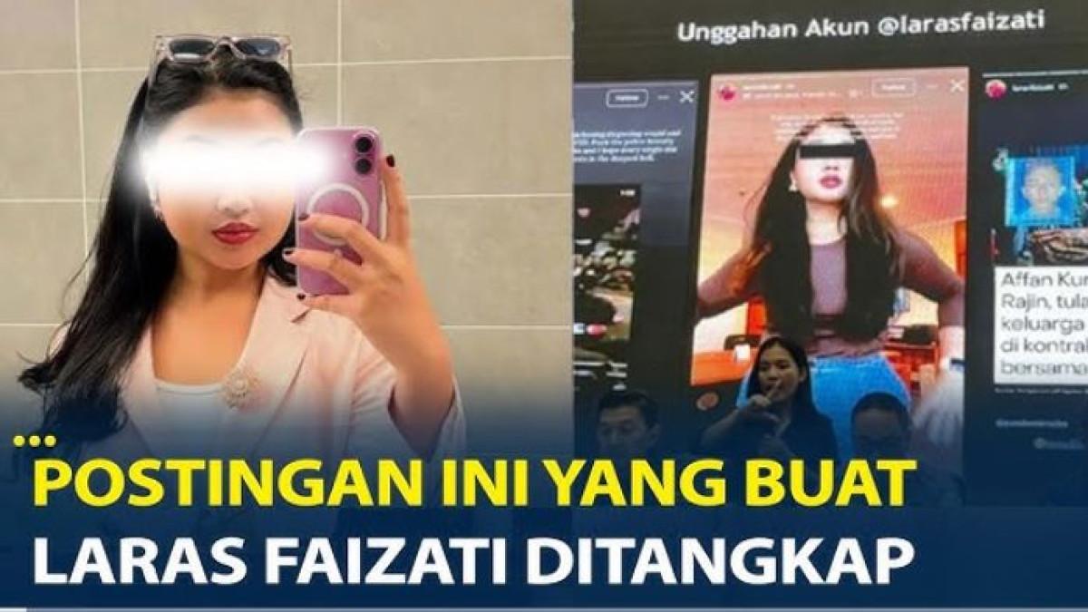 Isi Postingan Laras Faizati yang Jadi Tersangka Dugaan Penghasutan ...