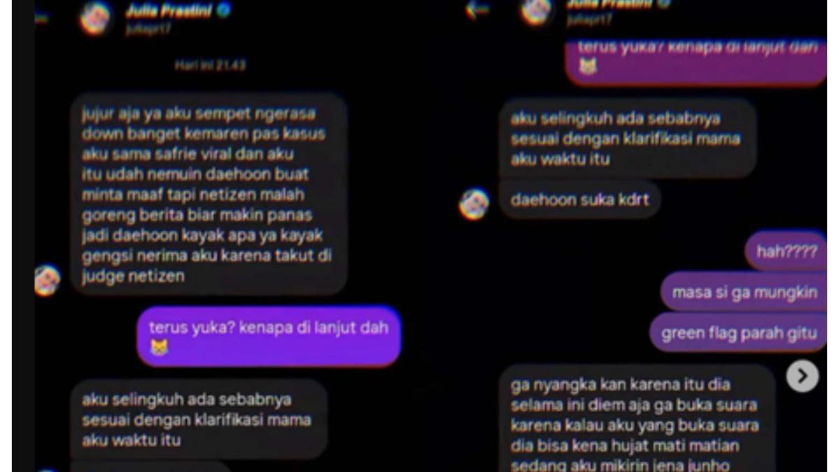 'Aku Selingkuh Ada Sebabnya!' Jule Tuding Daehoon Lakukan KDRT, Sebut ...