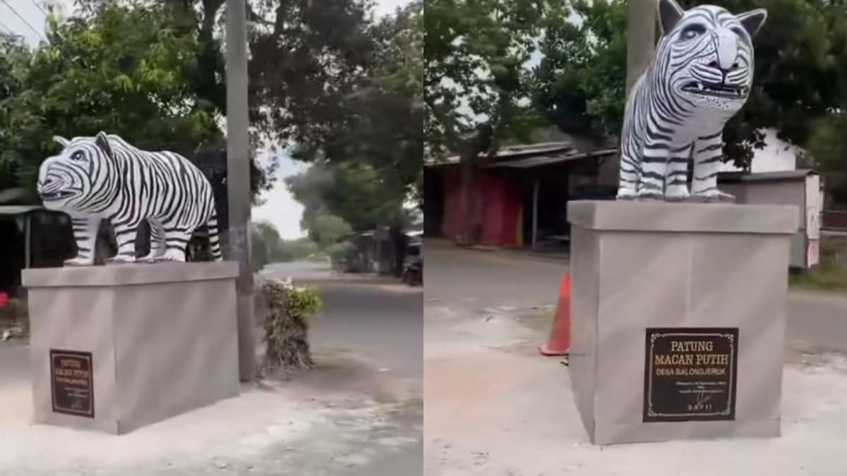 Didaftarkan Hak Cipta, Patung Macan Putih Kediri Kini Punya Royalti ...