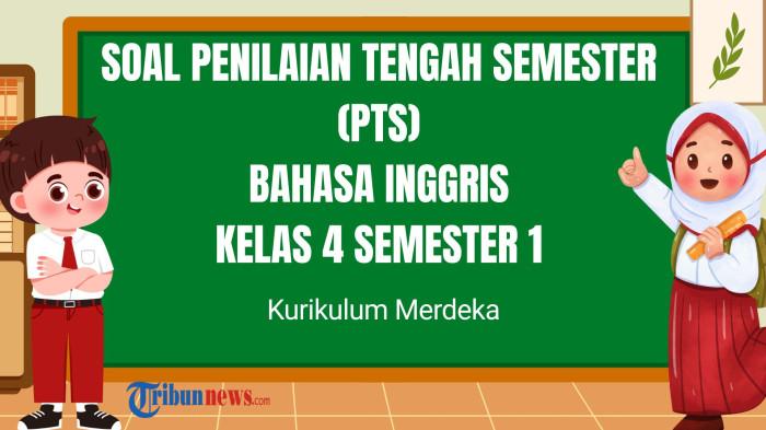 45 Soal PTS Bahasa Inggris Kelas 4 Semester 1 Kurikulum Merdeka, Lengkap dengan Kunci Jawaban ...