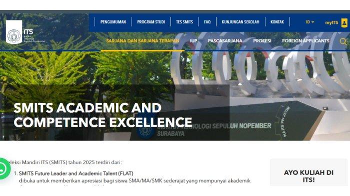 Jalur Mandiri Umum ITS 2025: Syarat Peserta, Dokumen Pendaftaran ...