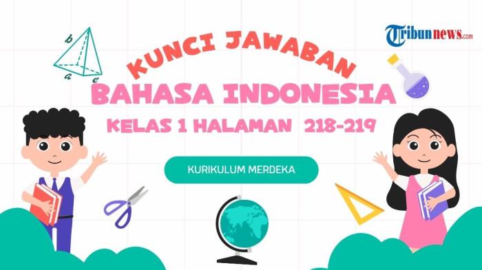 Kunci Jawaban Bahasa Indonesia Kelas 1 Halaman 218-219: Jurnal Membaca - TribunNews.com