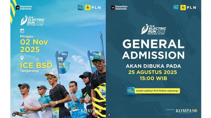 PLN Electric RUN 2025: Pendaftaran General Admission Dibuka 25 Agustus ...