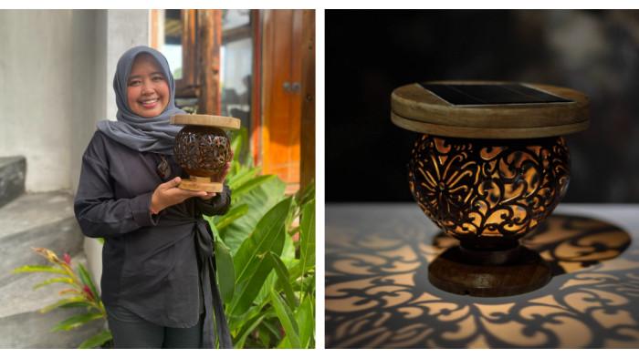Perjalanan Decoco Luminer 'Sulap' Limbah Batok Kelapa Jadi Lampu Taman Panel Surya - TribunNews.com