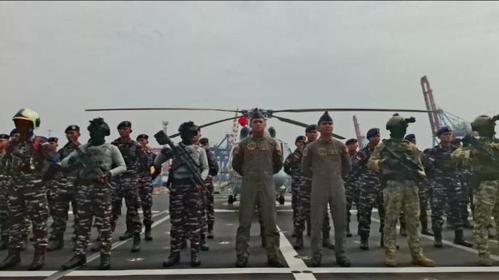 Kapal Perang Baru KRI Brawijaya-320 Tiba Setelah 44 Hari Pelayaran dari ...