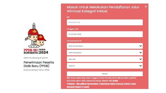 Cara Daftar PPDB SD Surabaya 2024, Dibuka dalam 5 Jalur Masuk - TribunNews.com