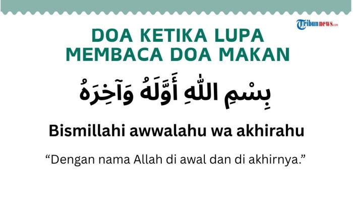 Doa Ketika Lupa Baca Doa Makan, Jangan Sampai Kehilangan Berkah dari ...
