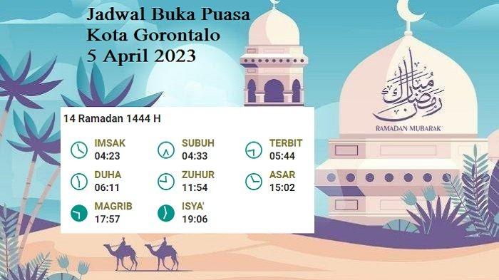 Jadwal Buka Puasa Ramadhan 2023 di Kota Gorontalo, Rabu 5 April 2023 - TribunNews.com