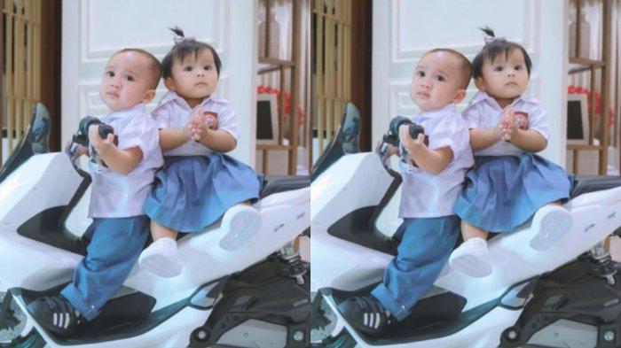 Cosplay Jadi Anak SMA, Rayyanza Cipung Bonceng Ameena Naik Motor ...