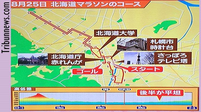 Rute Maraton Olimpiade 2020 Jepang di Sapporo - TribunNews.com
