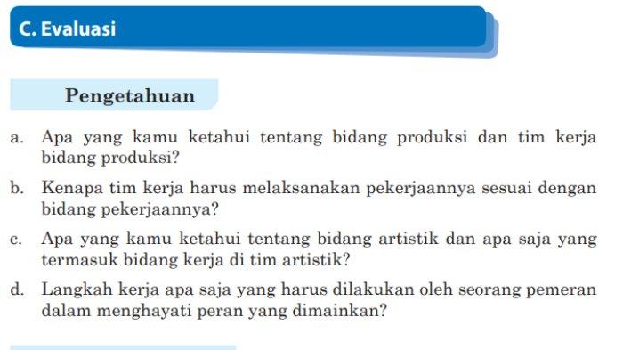Kunci Jawaban Seni Budaya Kelas 9 Halaman 301 Semester 2: Evaluasi - TribunNews.com