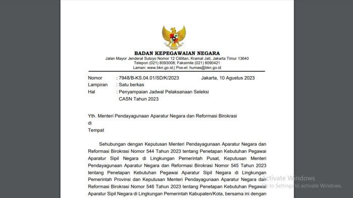 Syarat dan Jadwal Seleksi CPNS 2023, Tersedia Formasi 28.903 Orang - Halaman all - TribunNews.com