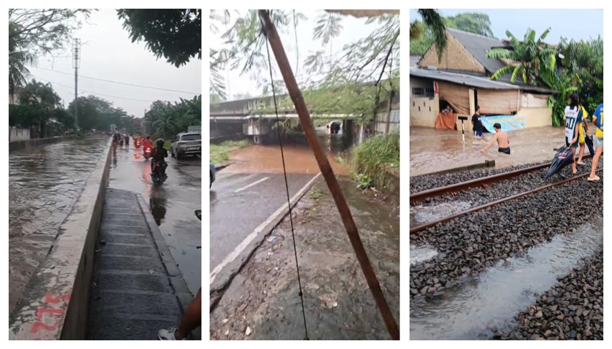 Puluhan Motor Mogok, Lalu Lintas Kacau Gara-gara Banjir di Tangerang Selatan - Halaman all ...