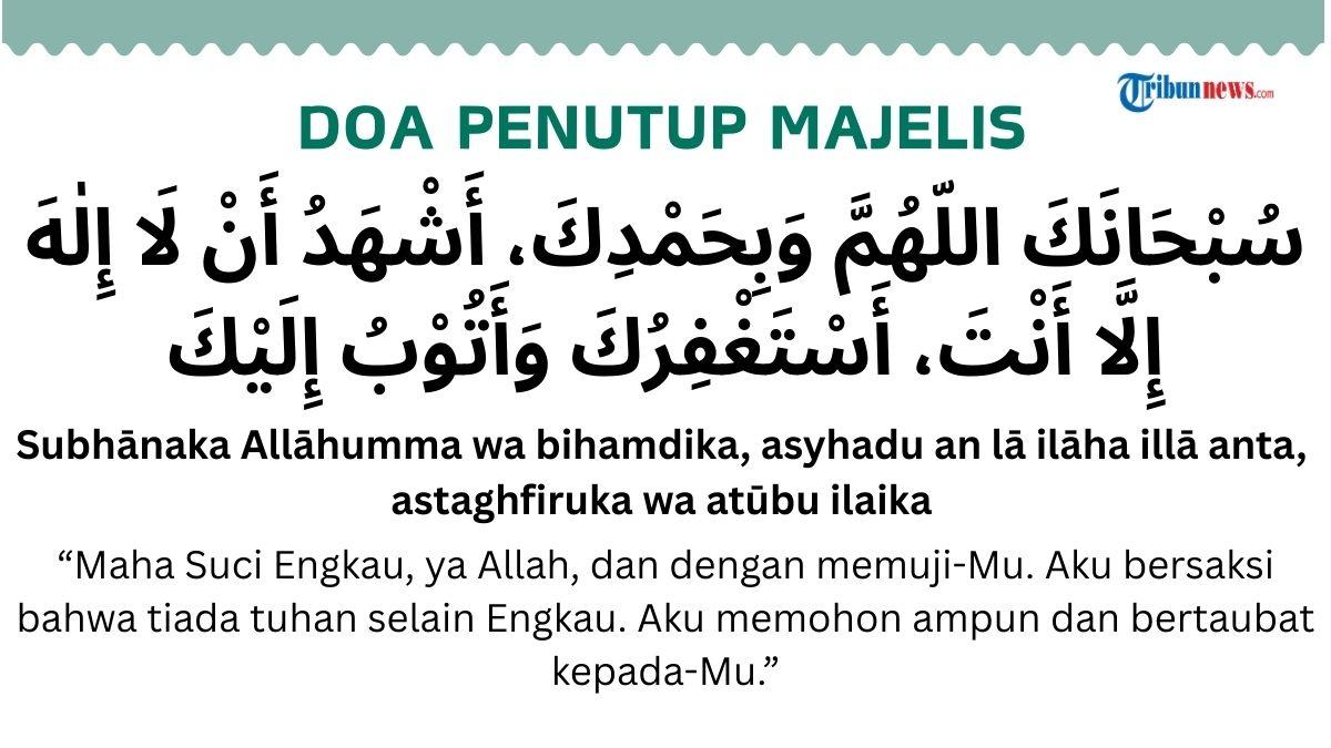 Doa Penutup Majelis atau Kaffaratul Majelis Sesuai Sunnah Rasulullah - TribunNews.com