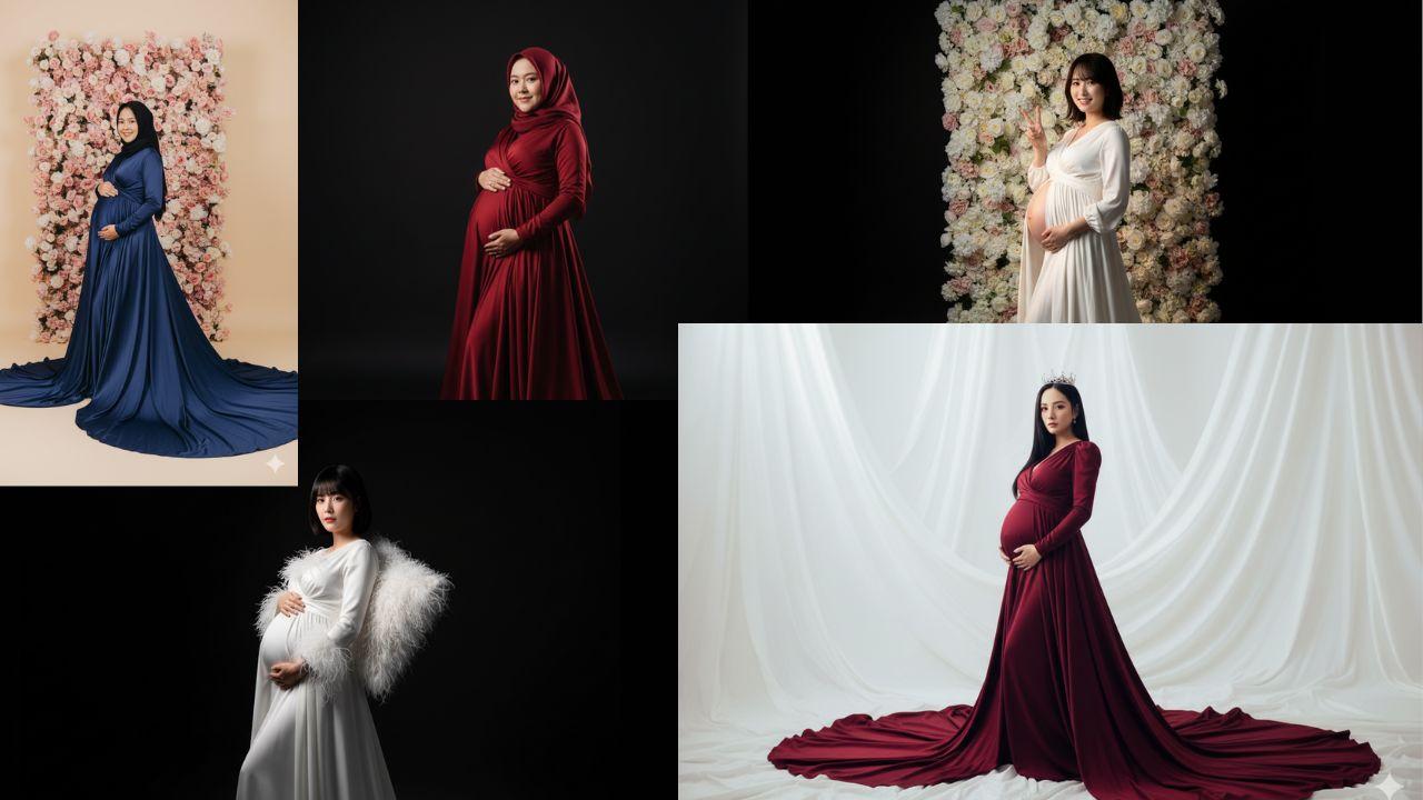 Prompt Gemini AI, Edit Foto Maternity Kehamilan yang Elegan, Ikuti ...