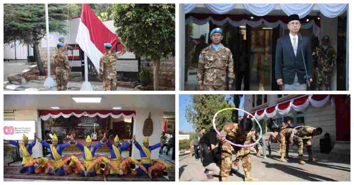 HUT RI ke-80 di Beirut Meriah, KBRI dan TNI Gelar Upacara, Fun Games ...