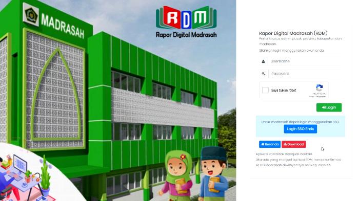 Cara Login RDM Rapor Digital Madrasah Kurikulum Merdeka Bagi Guru RA ...