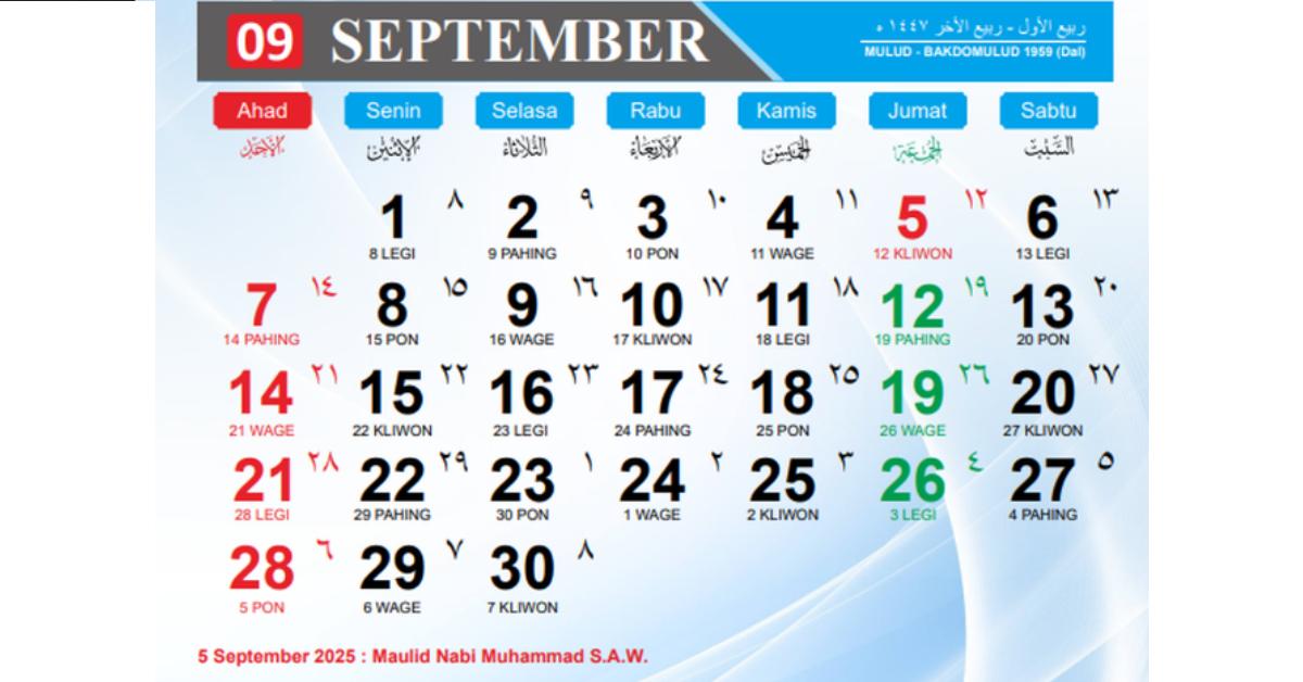 5 September 2025 Libur Apa? Ini Menurut SKB 3 Menteri - TribunNews.com