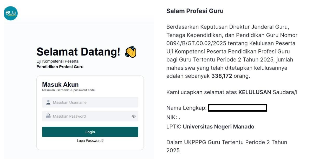 Login ukppg.bppp.kemdikbud.go.id, Cek Hasil Kelulusan PPG Tahap 1 2025 Telah Diumumkan ...