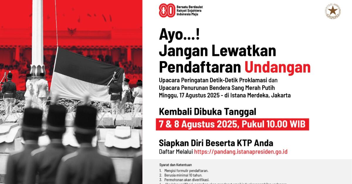 Besok War Tiket Dibuka Lagi, Ini Cara Cek Status Pendaftaran Upacara 17 ...