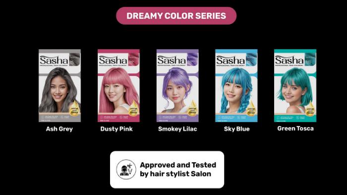 Sasha Hair Colorant Pewarna Rambut Halal dengan Moisture Lock Formula ...