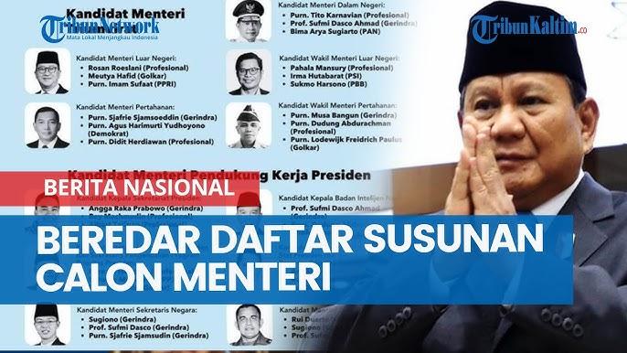 10 Calon Menteri Prabowo Menurut Sumber Terpercaya - Halaman 2 ...