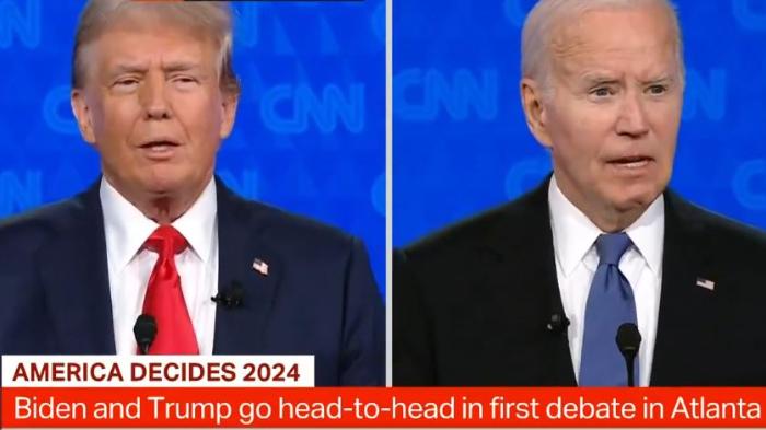 Debat Capres AS Dimulai, Biden-Trump Ogah Jabat Tangan - TribunNews.com