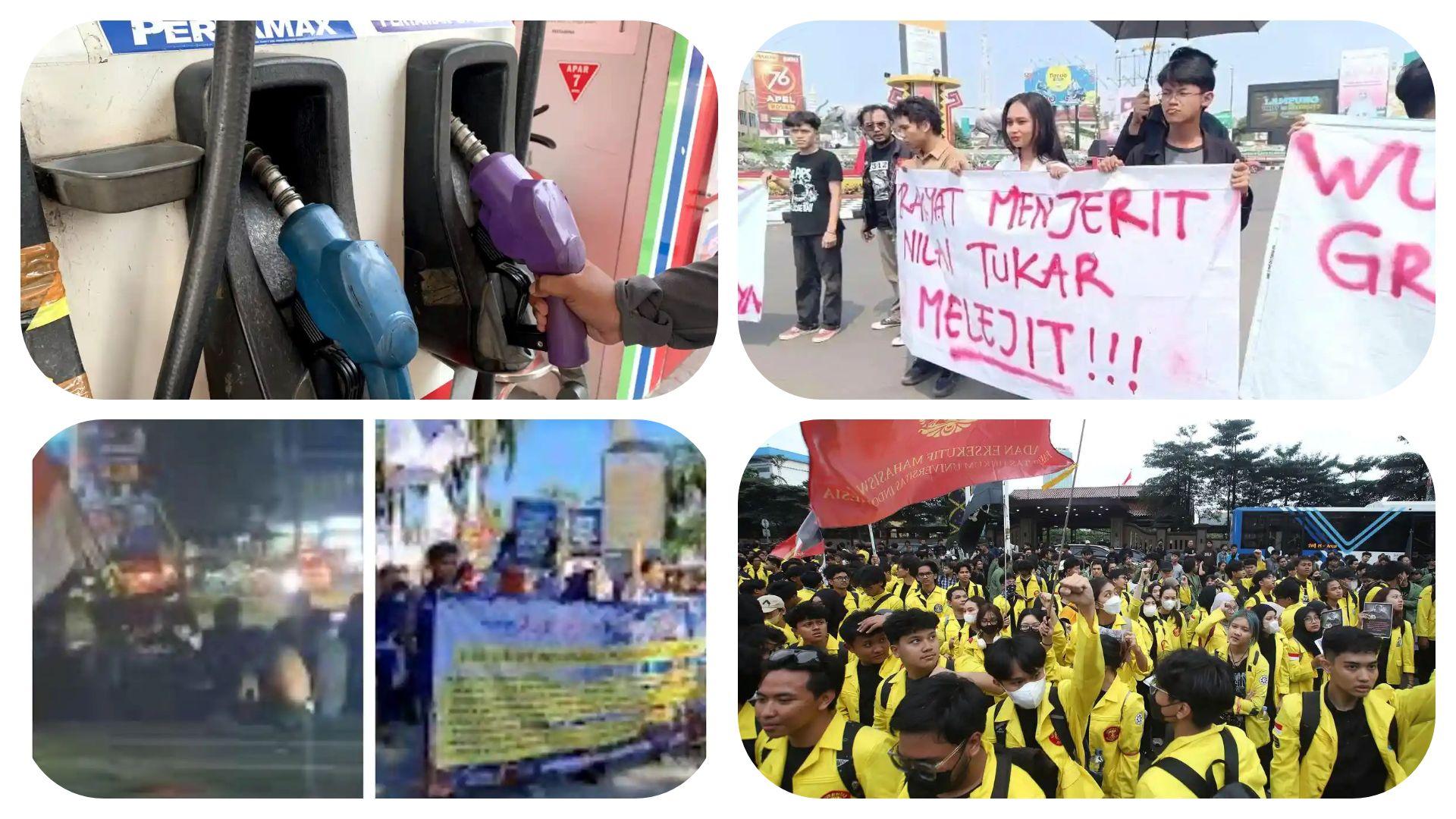 BBM Naik Muncul Aksi Jahit Mulut, Seruan Menuju Indonesia Bangkrut ...