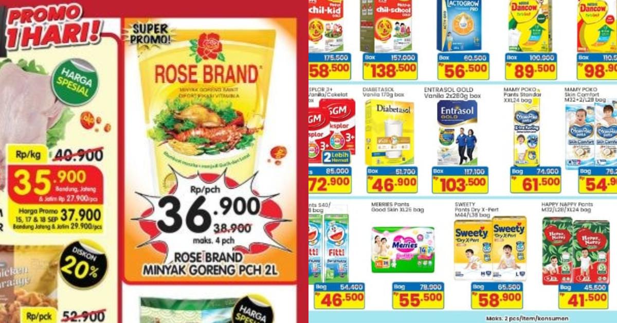 Promo Indomaret, Superindo dan Alfamart 17 September 2025: Minyak Goreng 2L Rp36.900, Popok Rp41 ...
