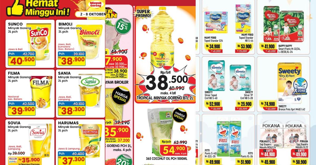 Promo Indomaret, Superindo dan Alfamart 4 Oktober 2025: Popok Rp34.900, Minyak Goreng 2L Rp35 ...