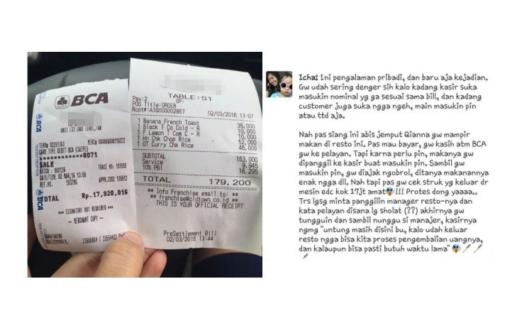 Astaga! Wanita Ini Pesan Makan-Minum dan Snack Dua Porsi Bayarnya Rp 17 ...