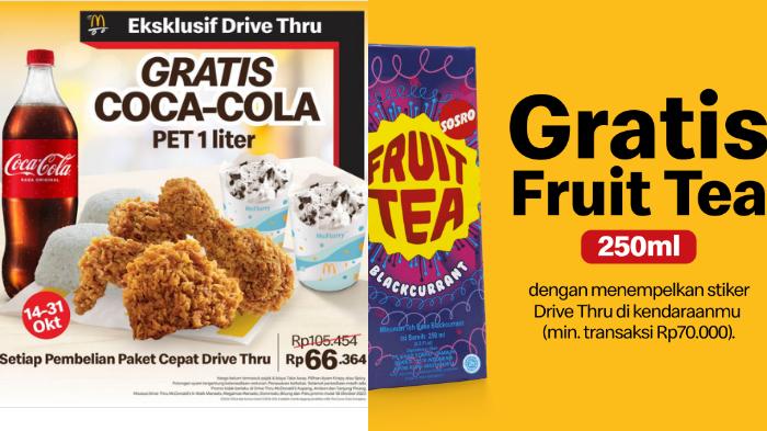 Promo Drive Thru McDonald’s: Gratis 1 Liter Coca-cola hingga Fruit Tea ...