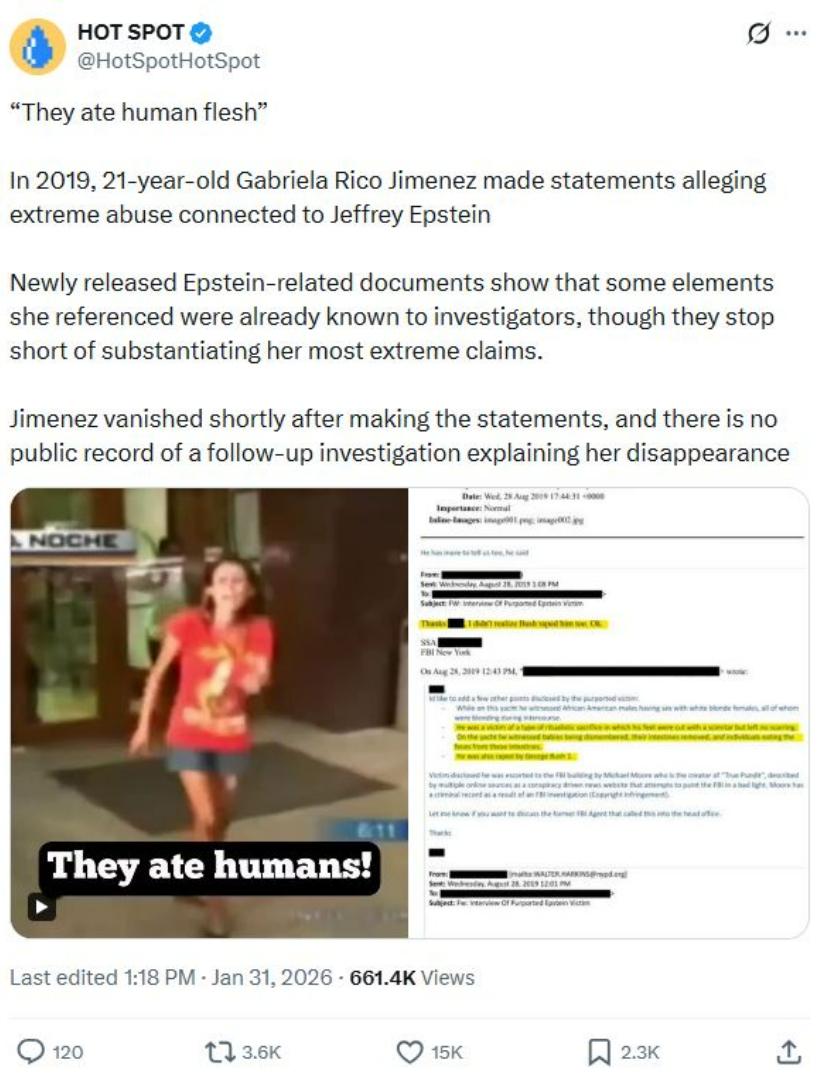 Siapa Gabriela Rico Jimenez? Wanita yang Sebut Klub Epstein Makan ...