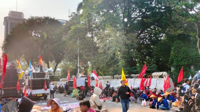 Demo Hari Tani Nasional di Patung Kuda Jakpus, Medan Merdeka Selatan Ditutup Hingga Sore ini ...